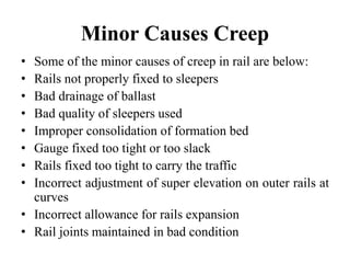 Coning of Wheels in Railways & Rail Creep | PPTX