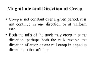 Coning of Wheels in Railways & Rail Creep | PPT