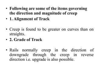 Coning of Wheels in Railways & Rail Creep | PPT