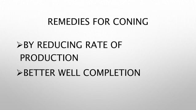Coning problems and remedies | PPT