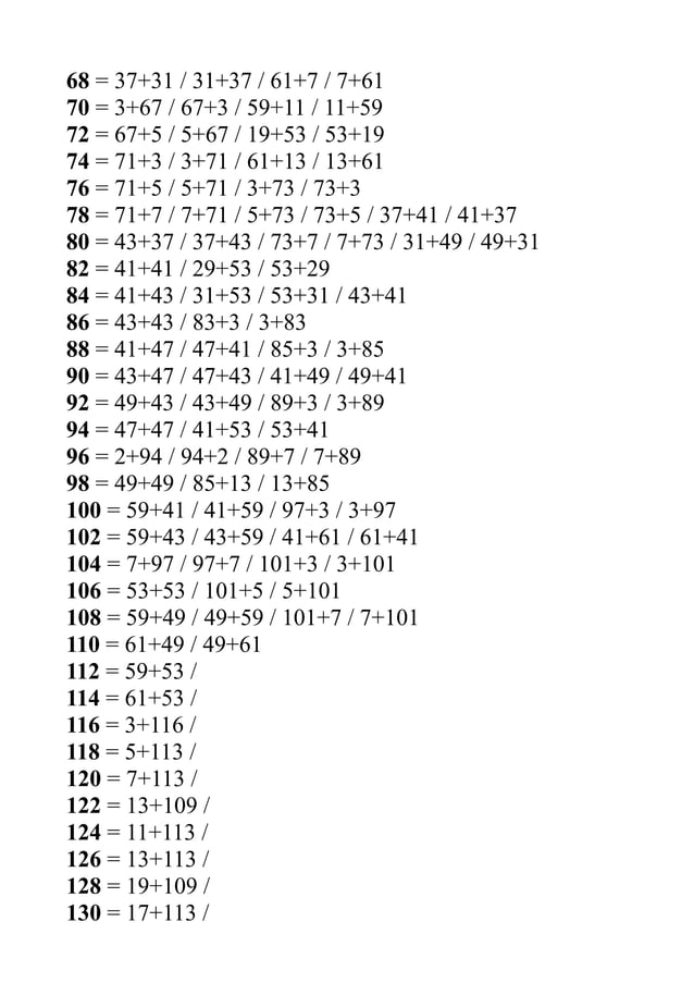 Conjectura de goldbach | ODT | Science