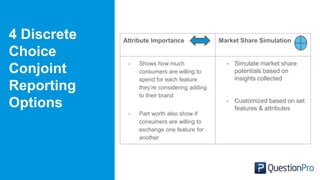QuestionPro Advanced Training Keys to Success - Discrete Conjoint Analysis 101 | PPTX