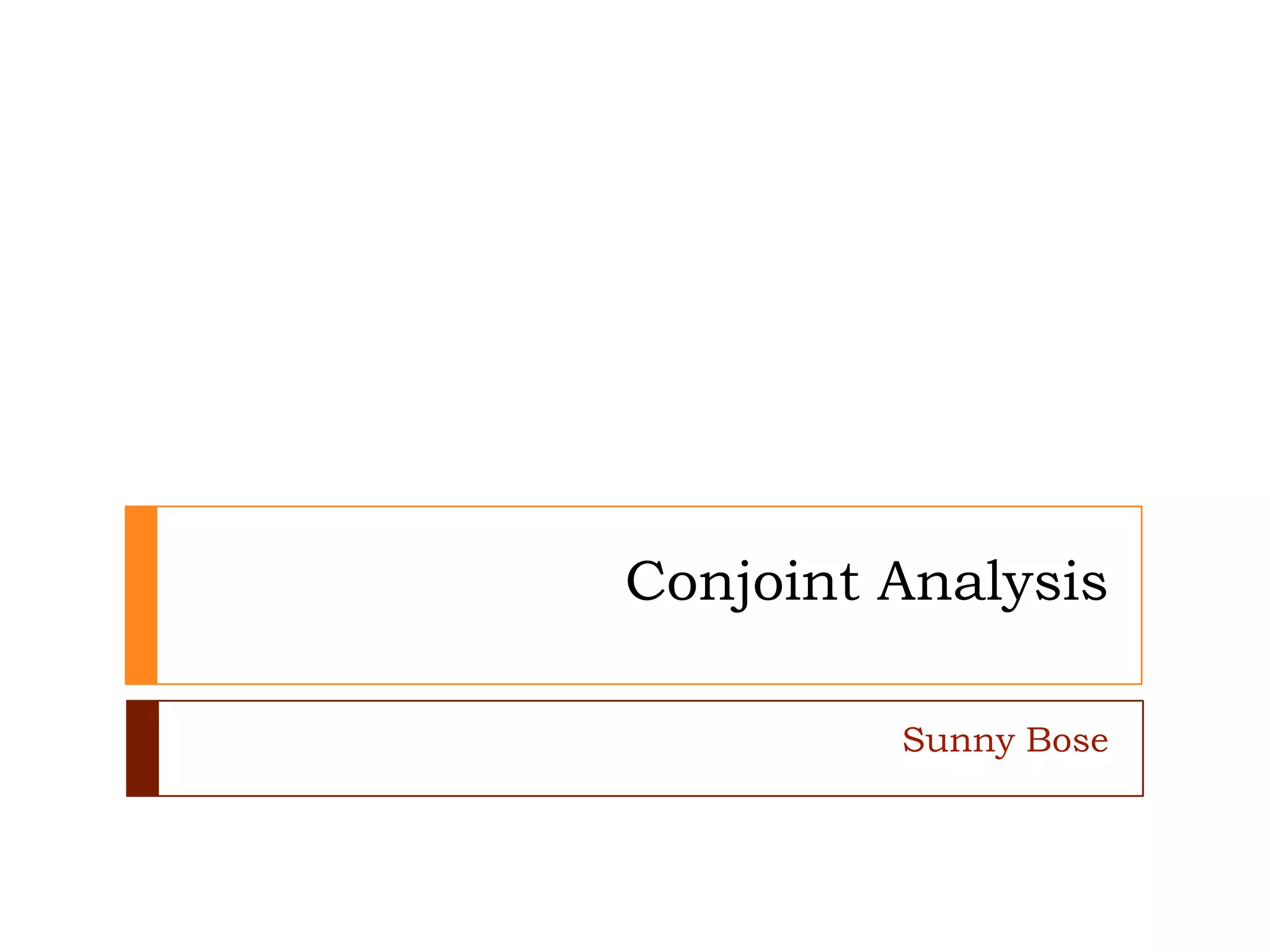 Conjoint analysis | PPT