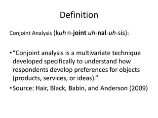 Conjoint analysis | PPTX