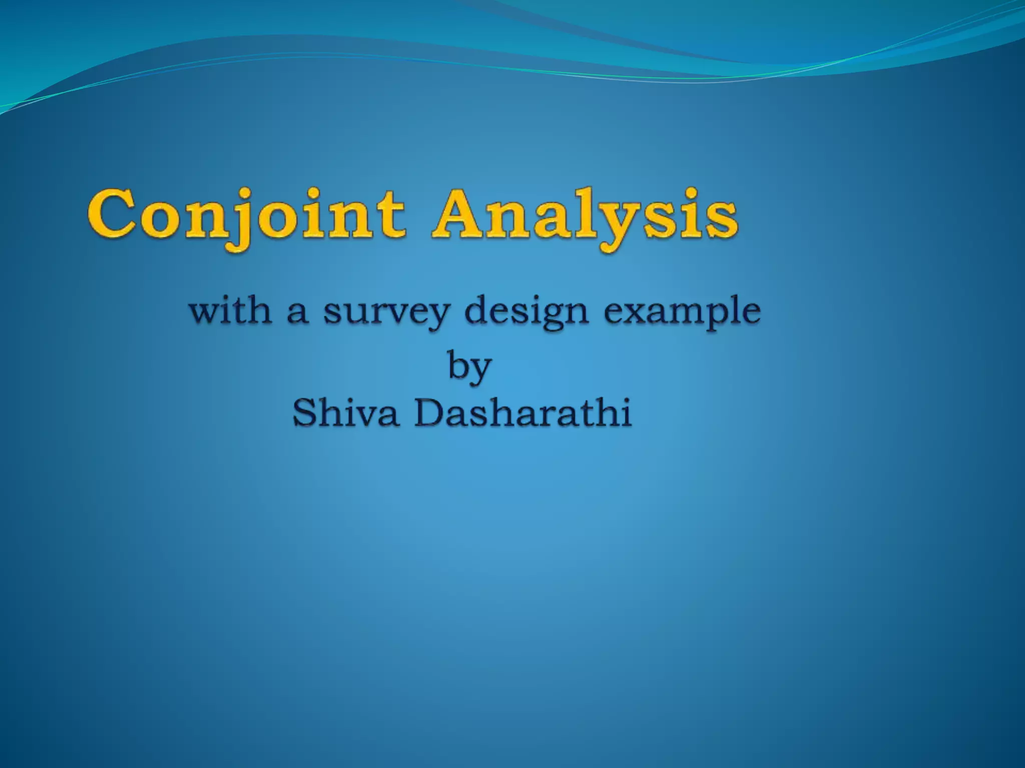 Conjoint analysis | PPTX