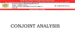 Conjoint analysis | PPTX