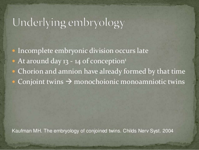 Conjoint twins - case n review
