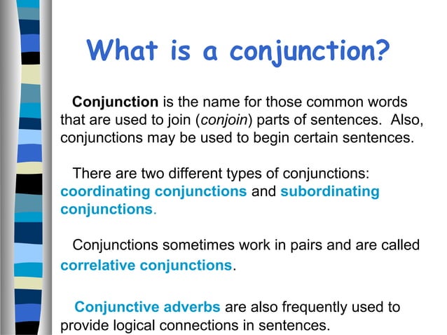 Conjuctions | PPT | Free Download