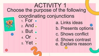 conjuctions PowerPoint for english subject pptx | PPTX