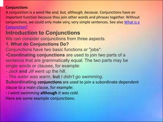 Conjuctions presnstation | PPTX