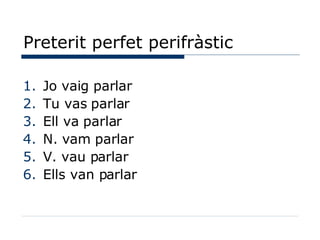 Conjugacio verbal | PPT