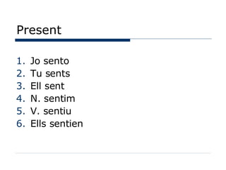 Conjugacio verbal | PPT