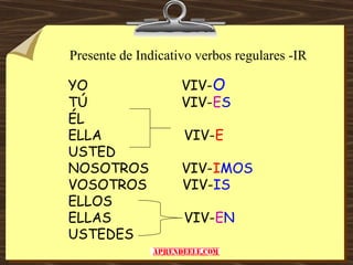 Conjugaciones de los verbos | PPT