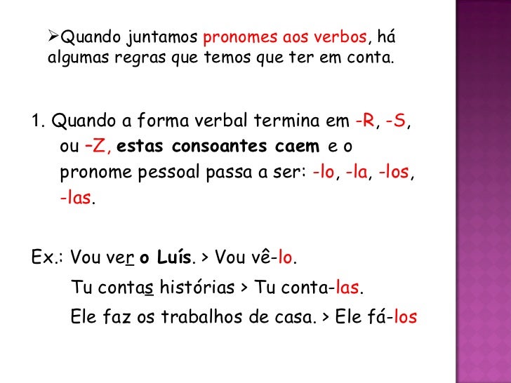 Conjugação pronominal