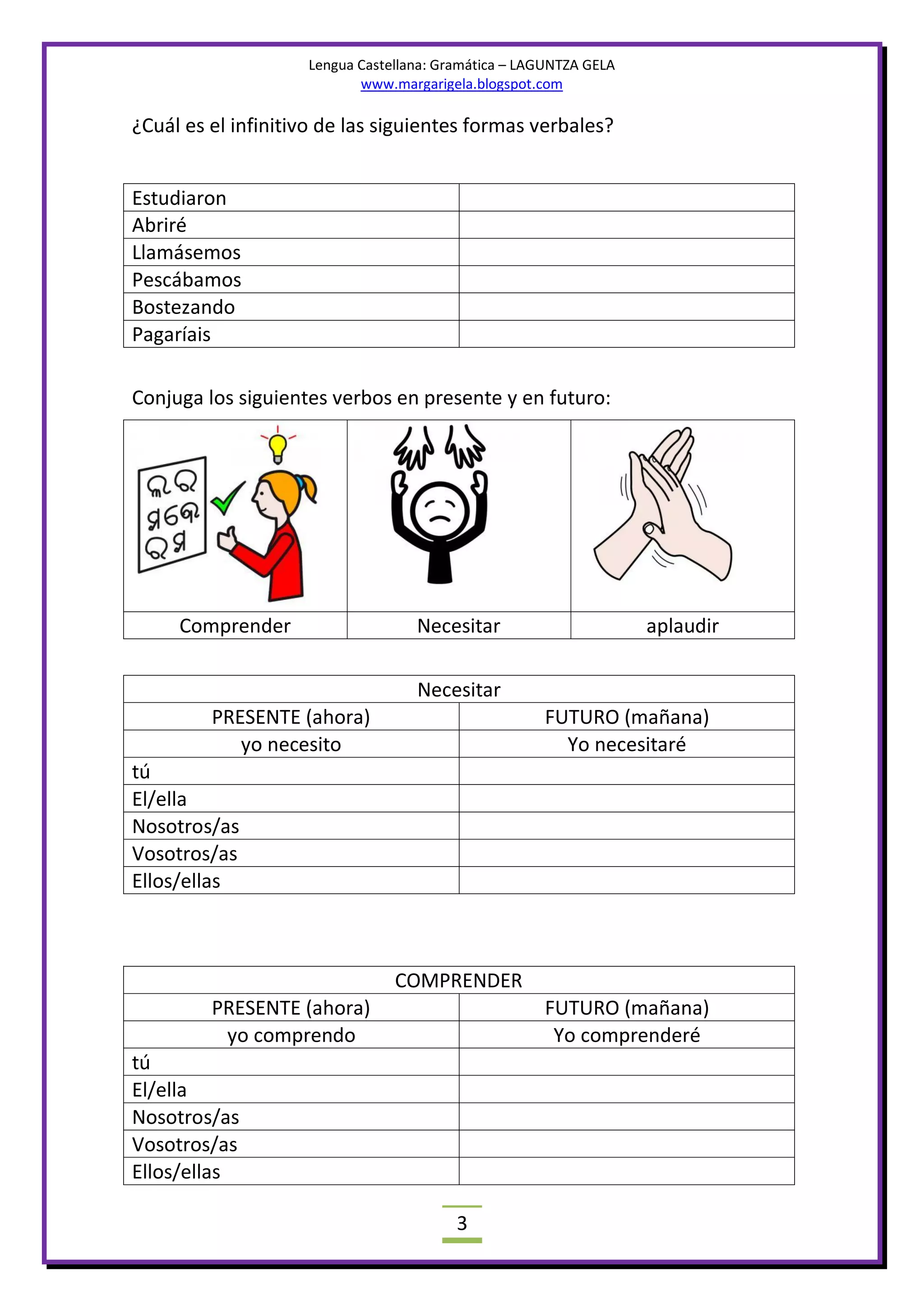 Conjugar los verbos en futuro | PDF