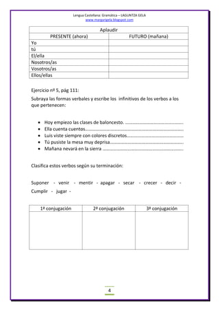 Conjugar los verbos en futuro | PDF