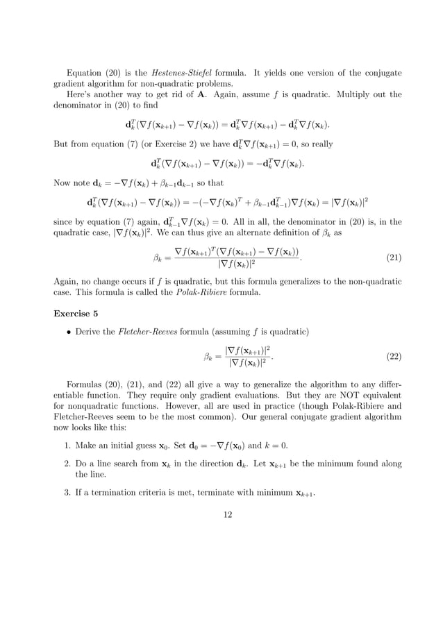 Conjugate Gradient Methods | PDF