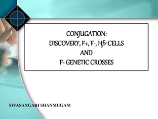 Conjugation: Discovery, F+, F- and Hfr conjugation, F- genetic crosses ...