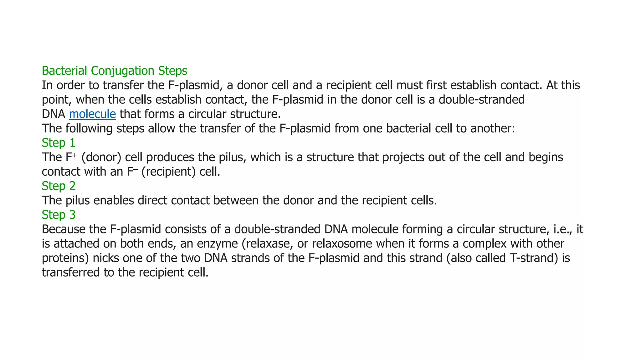 Bacterial Conjugation (Genetic recombination in Bacteria) | PPTX