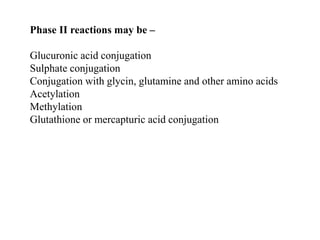 Conjugation reaction phase ii-metabolism,,according to pci syllbus ...