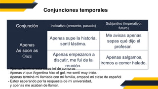 CONJUNCIONES de presente de subjuntivos .pptx