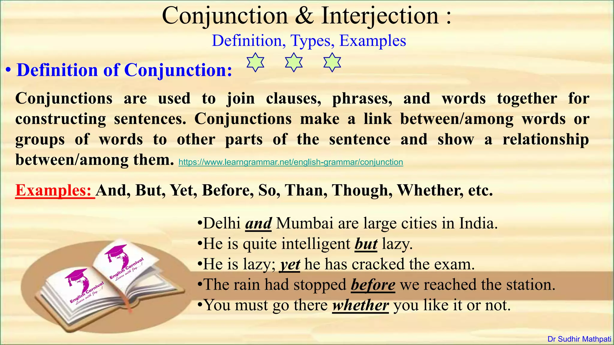 Conjuncion&interjection | PPT