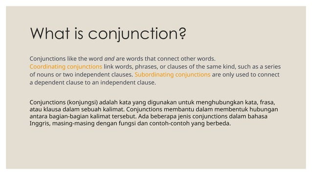 Materi belajar dengan topik English CONJUNCTION.pptx