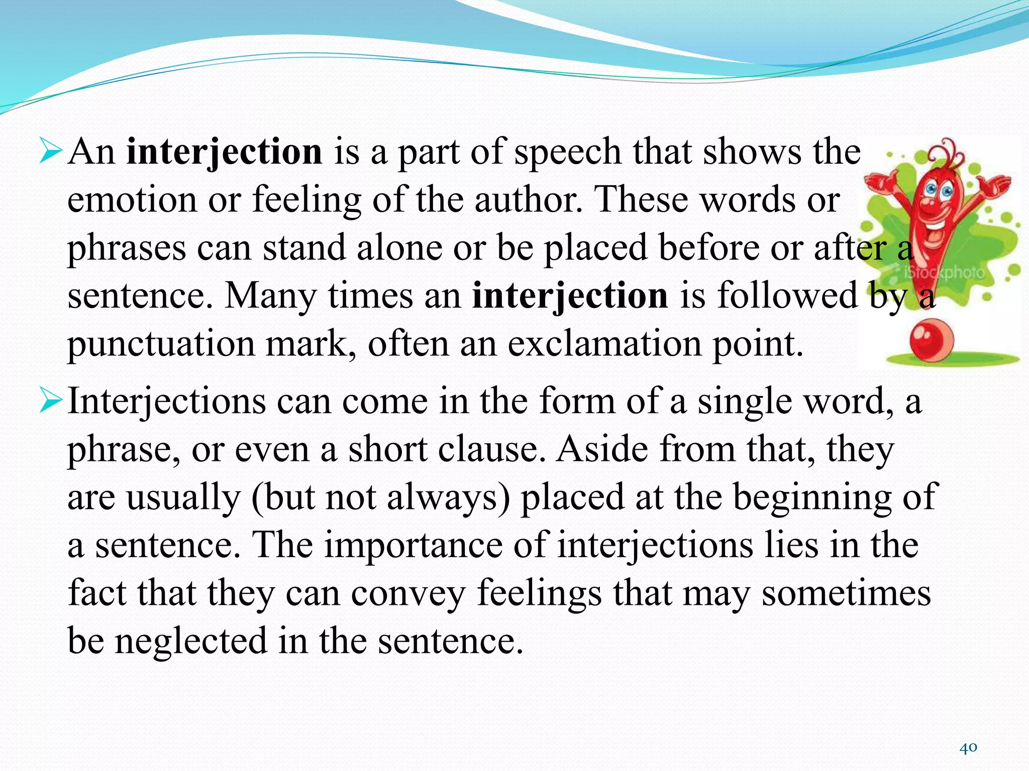 Conjunction, adverb and interjection | PPTX