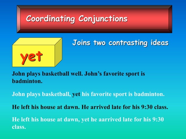 CONJUNCTION LESSON for English 10 Quarter 2.ppt | Sports