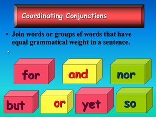 CONJUNCTION LESSON for English 10 Quarter 2.ppt