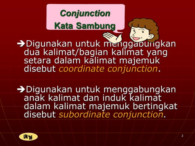 Conjunction (subordinate and coordinate conjunction for learning ...