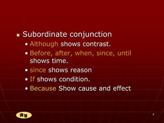 Conjunction (subordinate and coordinate conjunction for learning ...