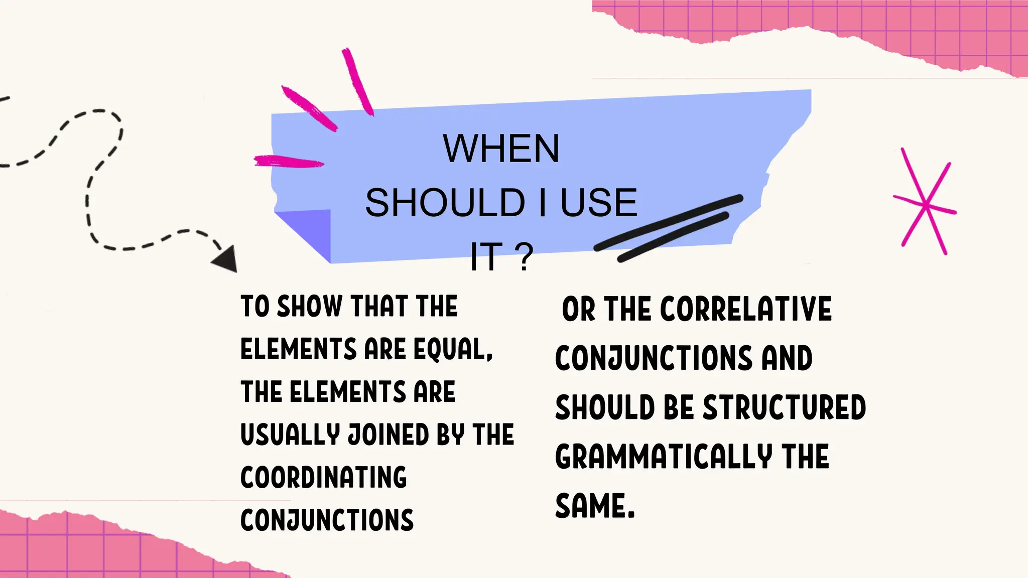 GRAMMAR TOPIC: CONJUNCTION PARALLEL STRUCTURE | PPTX
