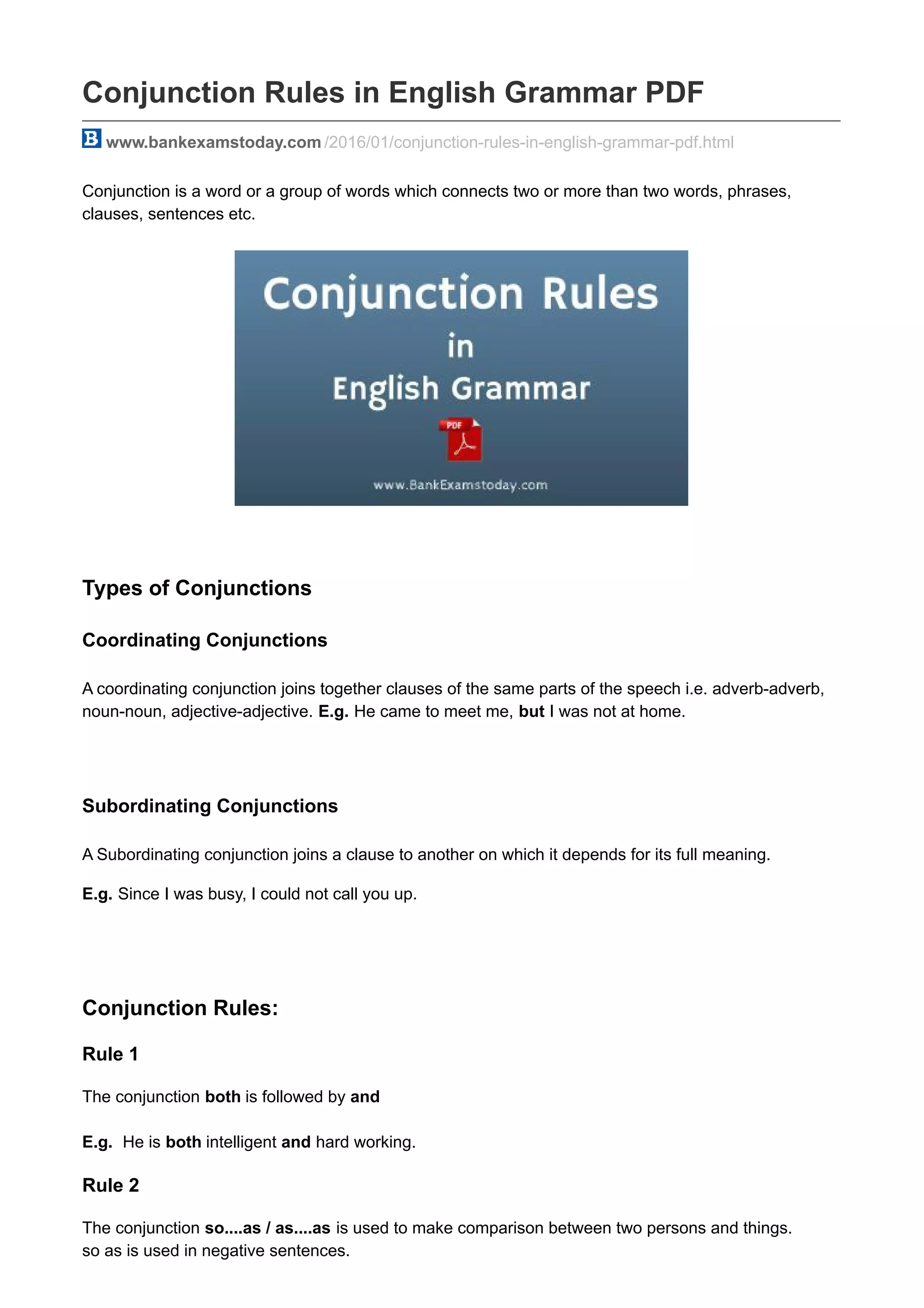 Conjunction rules in detail | PDF