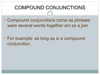 Conjunctions presentation by Hasnain Ali | PPT