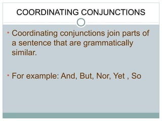 Conjunctions presentation by Hasnain Ali | PPT