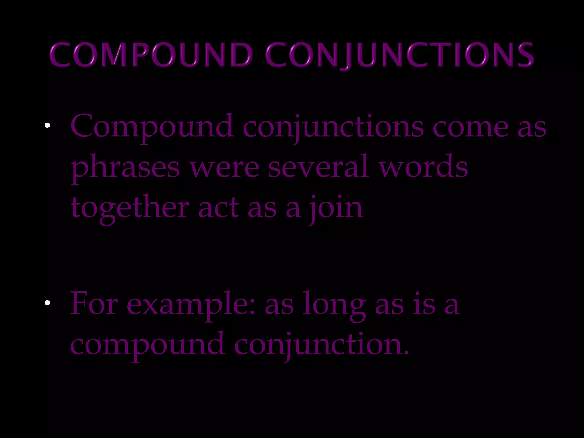 Conjunctions | PPT