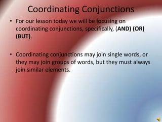 Conjunctions | PPTX