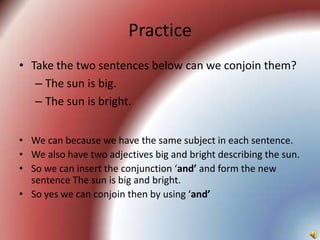 Conjunctions | PPTX