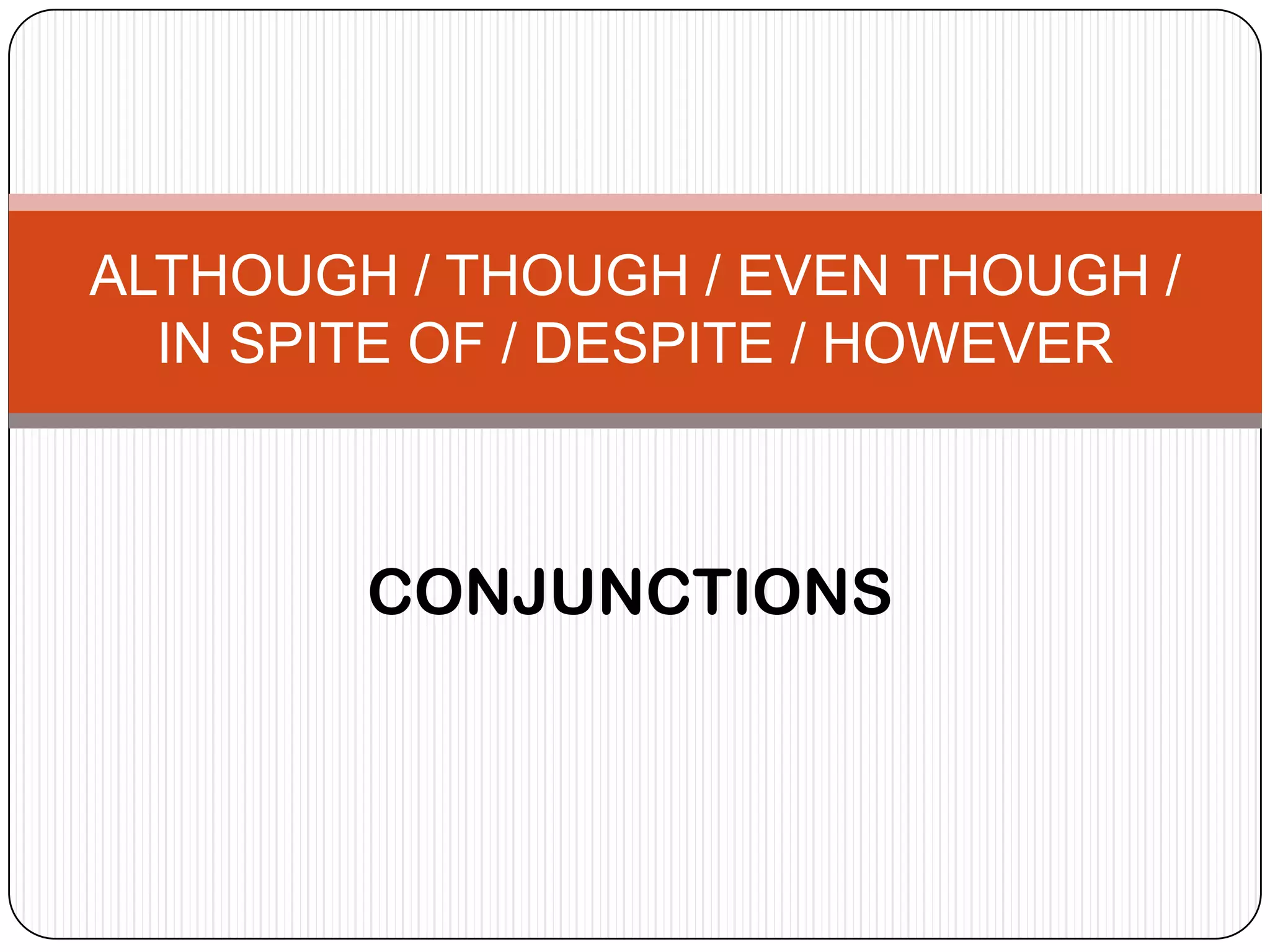 Conjunctions | PPTX