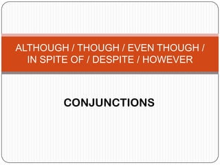 Conjunctions | PPTX
