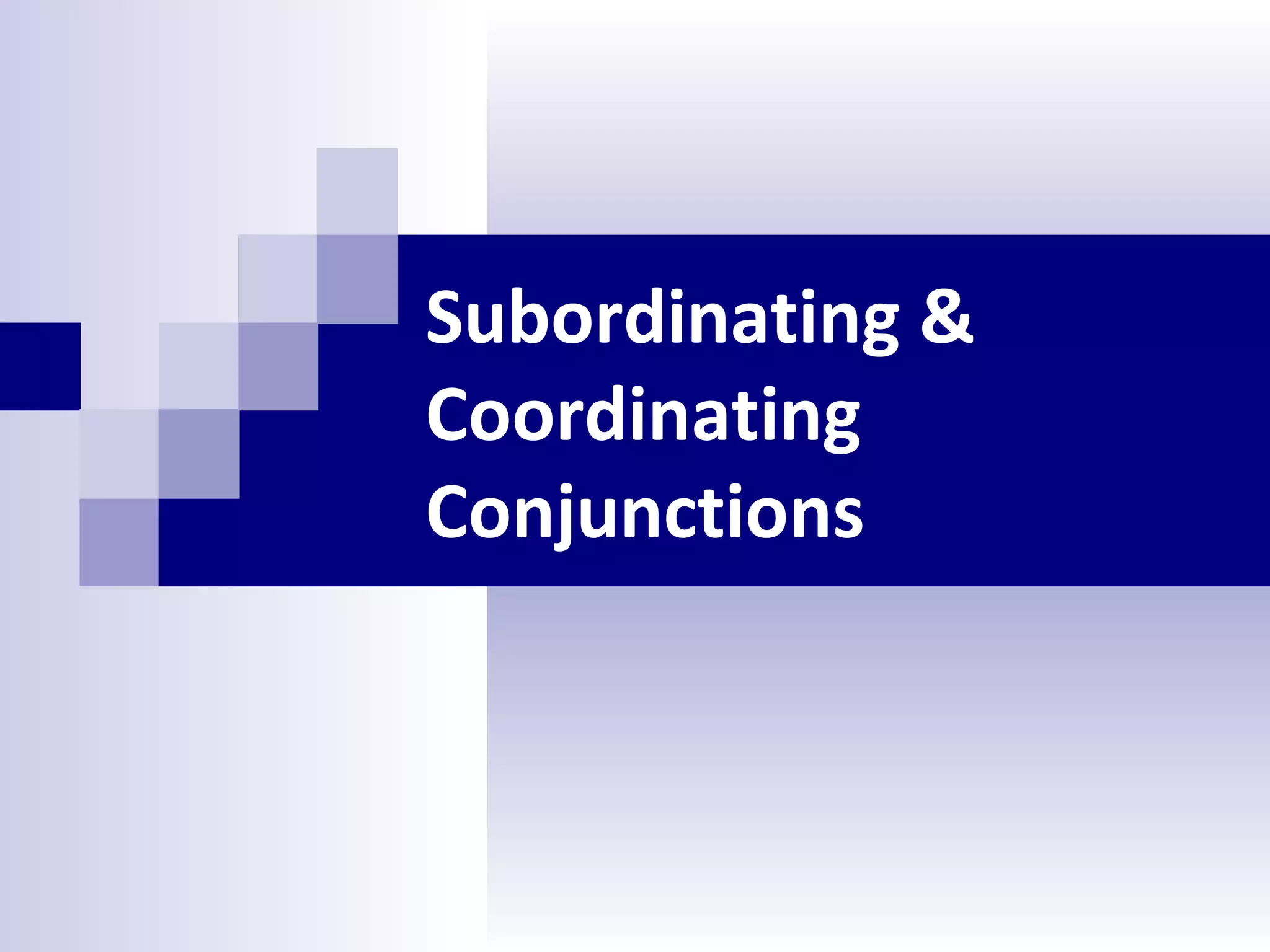Conjunctions | PPT
