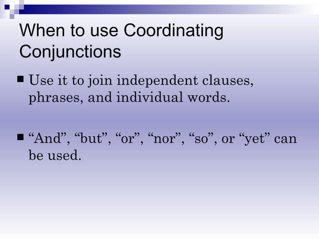 Conjunctions | PPT
