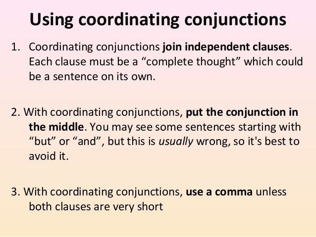 Conjunctions