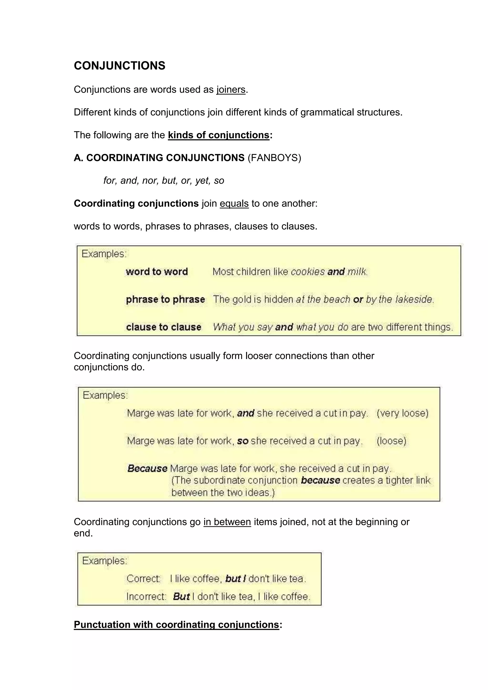 Conjunctions | DOCX