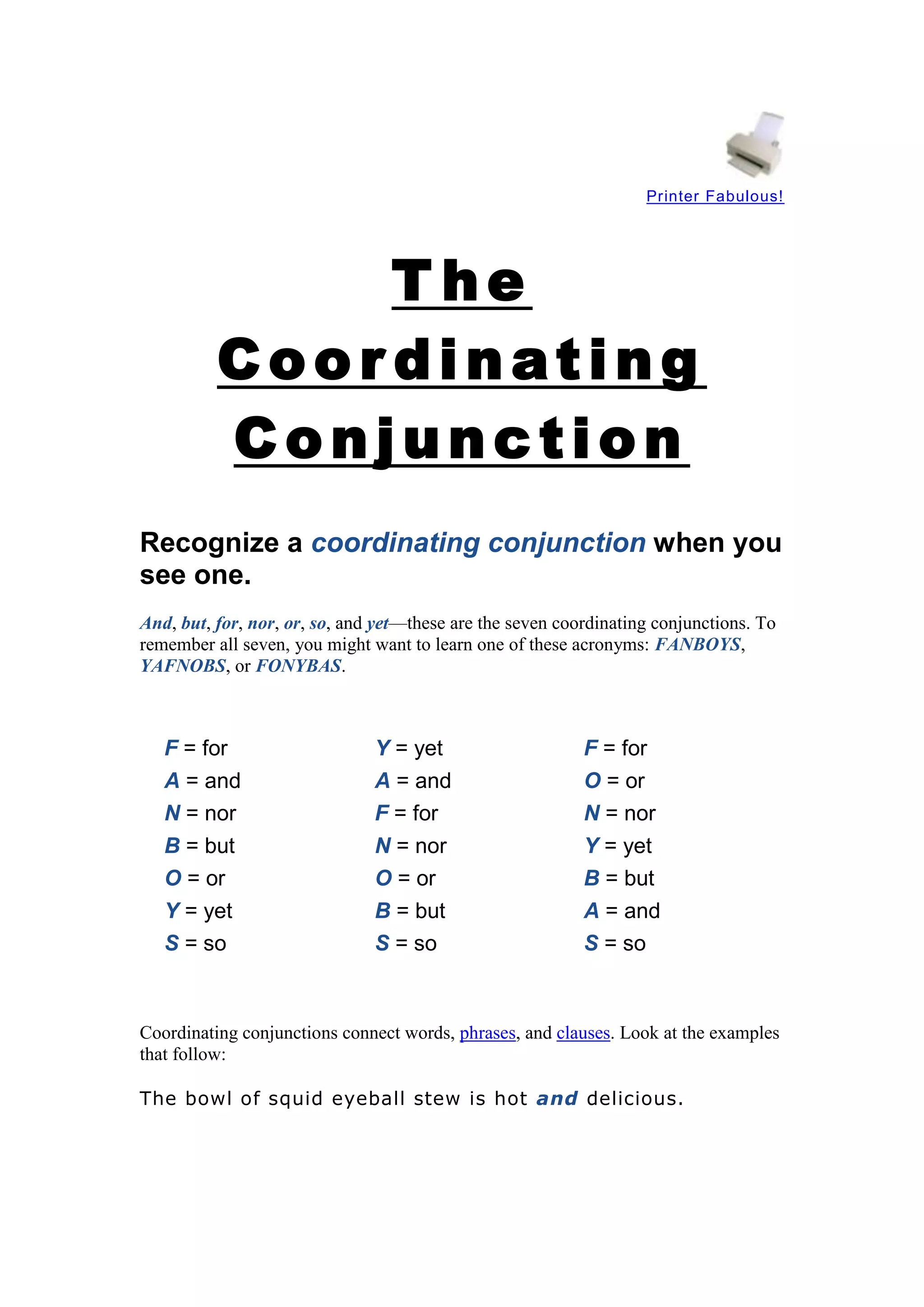 Conjunctions | DOCX