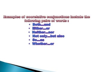 Conjunctions | PPTX
