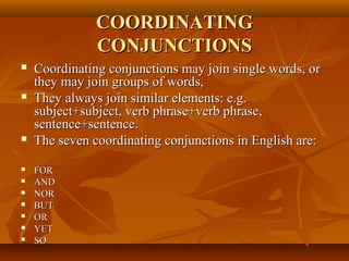 Conjunctions | PPT