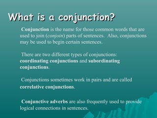 Conjunctions | PPT