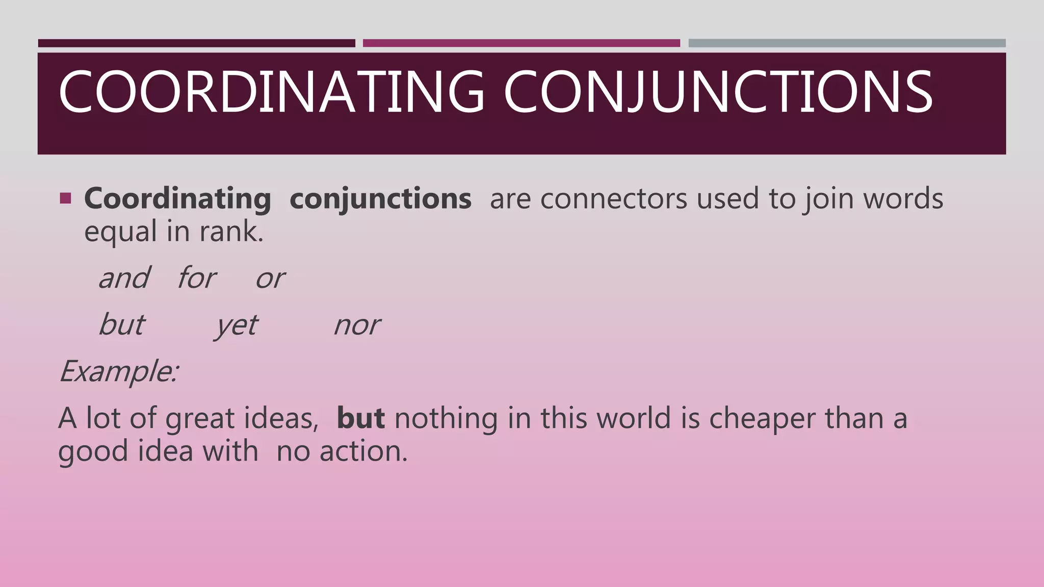 CONJUNCTIONS | PPT